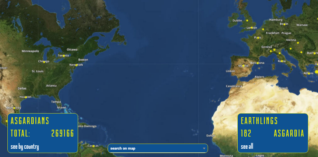 ASGARDIA RANKS 182ND AMONG EARTHLY NATIONS